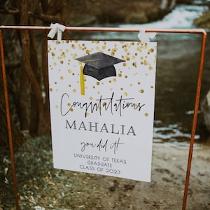 Graduation Welcome Sign Template, Printable Congratulations Graduate ...