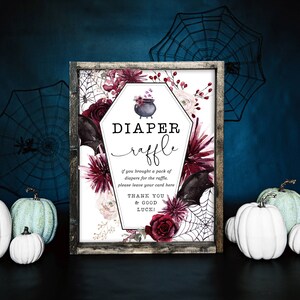 Halloween Baby Shower Diaper Raffle Sign Template, Printable A Baby is ...