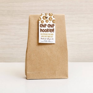 Chip Chip Hooray Appreciation Tag Template, Printable Chocolate Chip ...