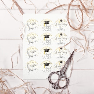 Graduation Class of 2025 Cupcake Topper Template, Printable Grad Party ...