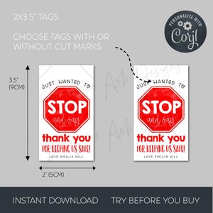 School Crossing Guard Appreciation Gift Tag Template, Printable Stop ...
