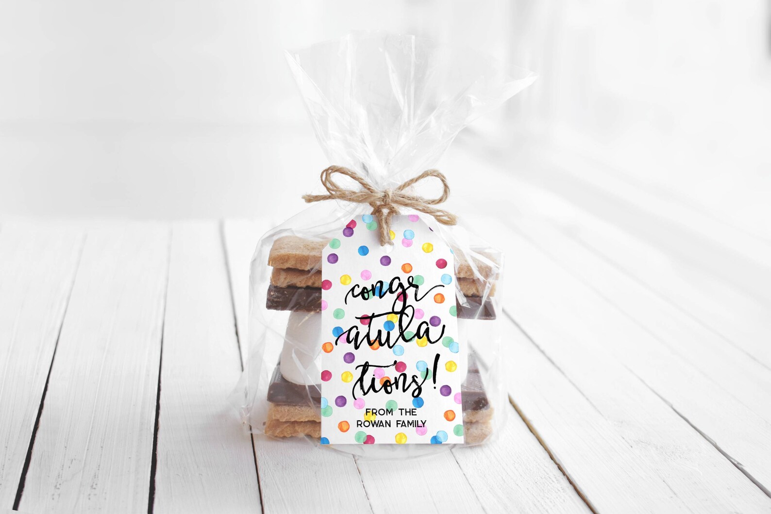 Printable Congratulations Gift Tag Template Editable | Etsy