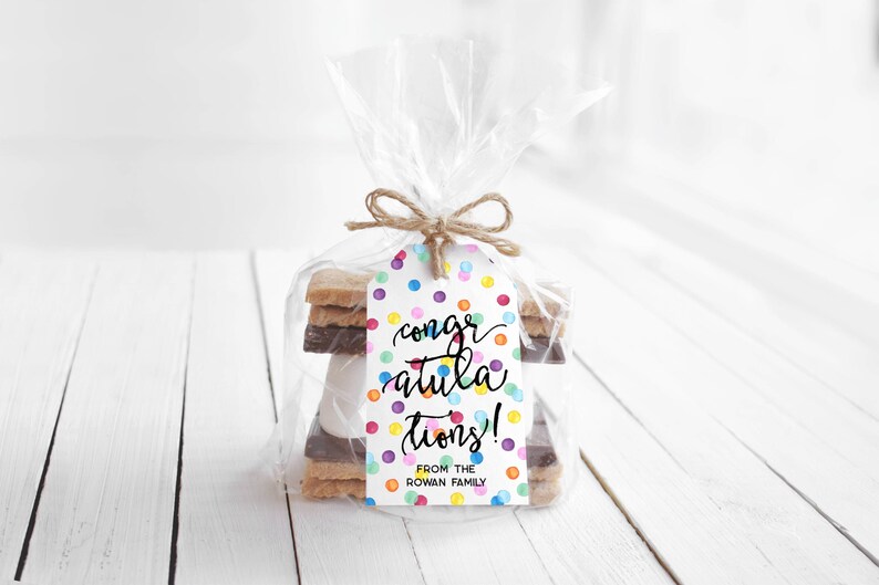 Printable Congratulations Gift Tag Template Editable | Etsy