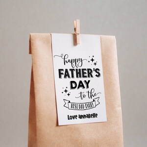 Father's Day Gift Tag Template, Printable Fathers Day Favor Tag, Happy ...