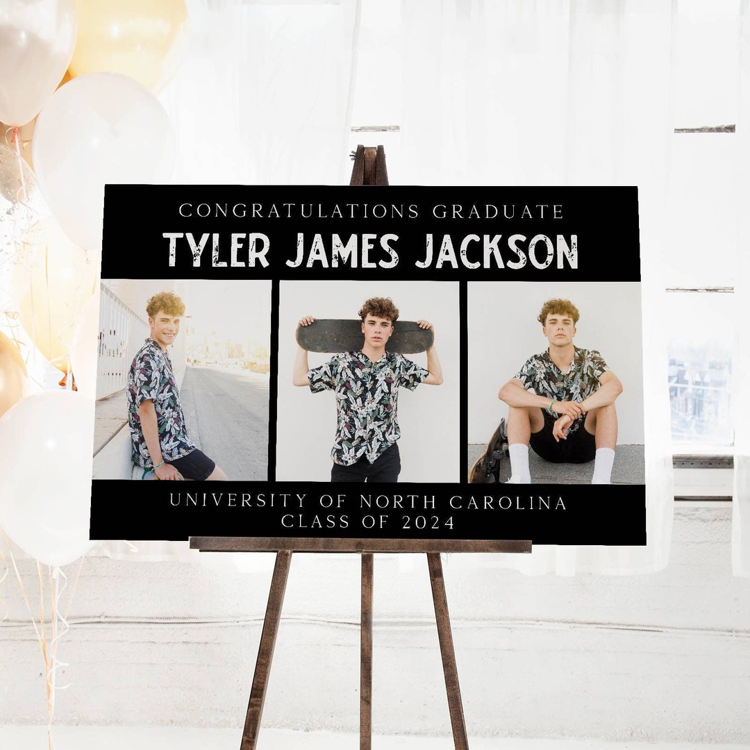Bold Graduation Welcome Sign Template, Printable Minimal Photos ...