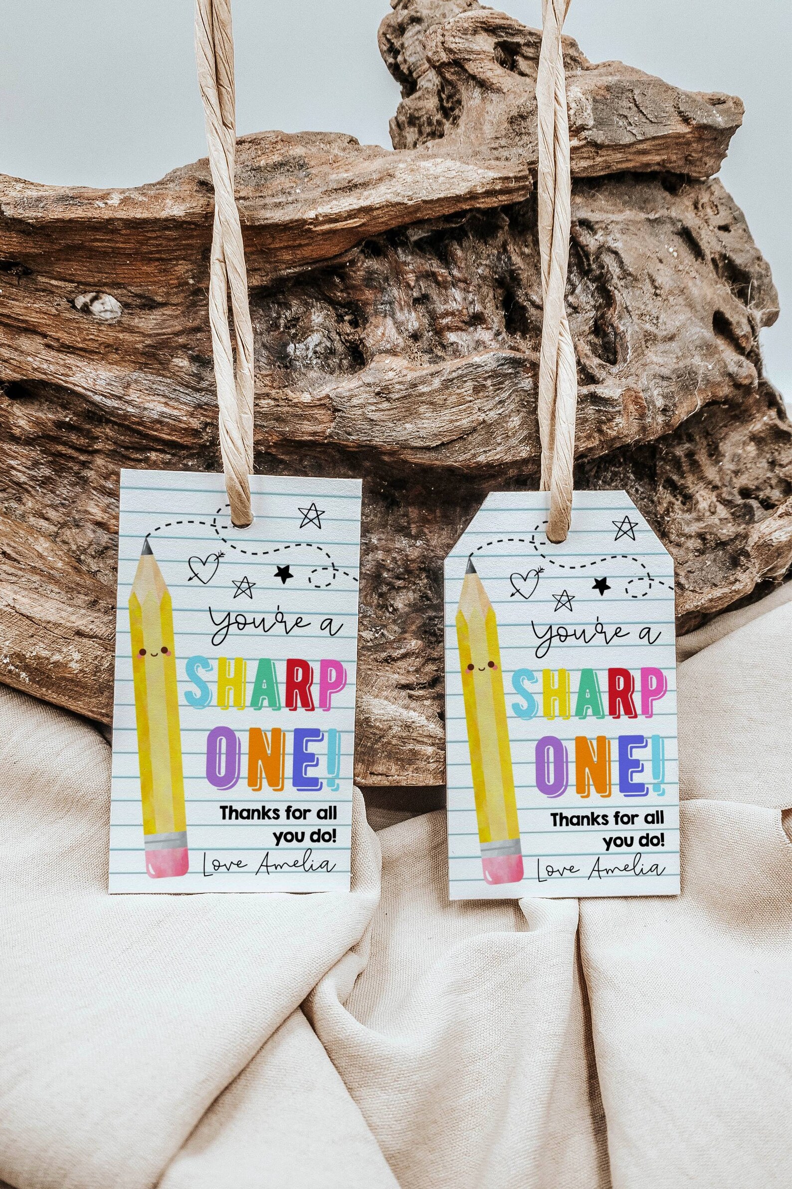 Teacher Appreciation Pencil Gift Tag Template, Printable You're A Sharp ...