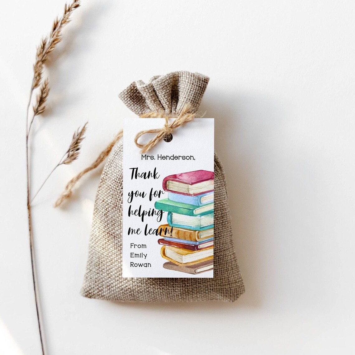 Printable Teacher Appreciation Gift Tag Thank You for Helping - Etsy