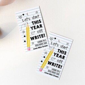 Let's Start This Year off Write Gift Tag Template, Printable Back to ...