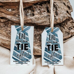 Father's Day Tie Gift Tag Template, Printable You Are Tie-riffic Favor ...