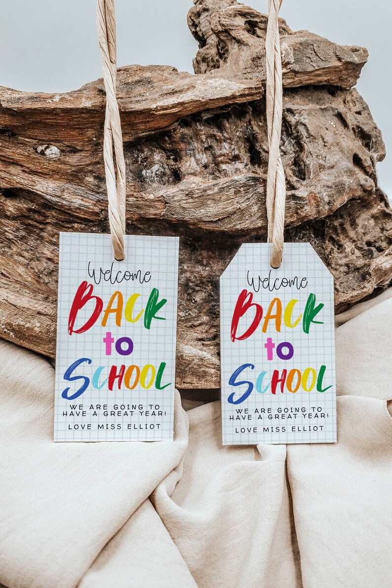 Welcome Back to School Gift Tag Template, Printable First Day of School ...