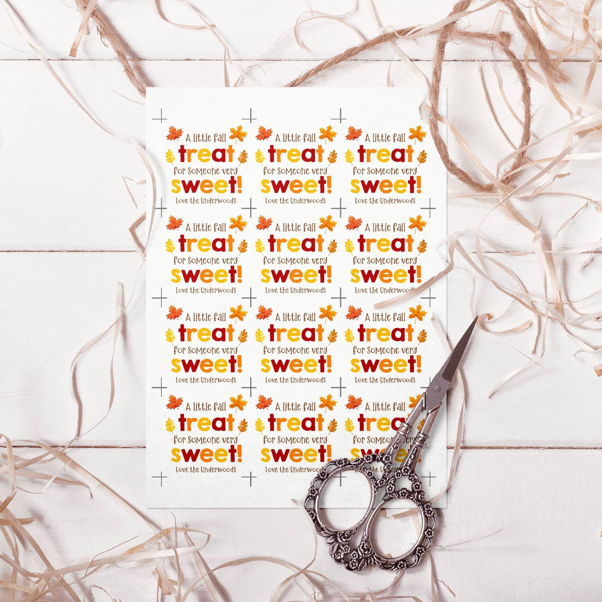 Fall Treat for Someone Sweet Square Favor Tag Template, Printable ...