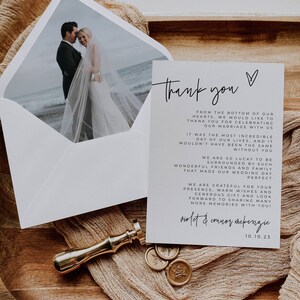 Editable Photo Envelope Liner Template, Printable Modern Wedding ...