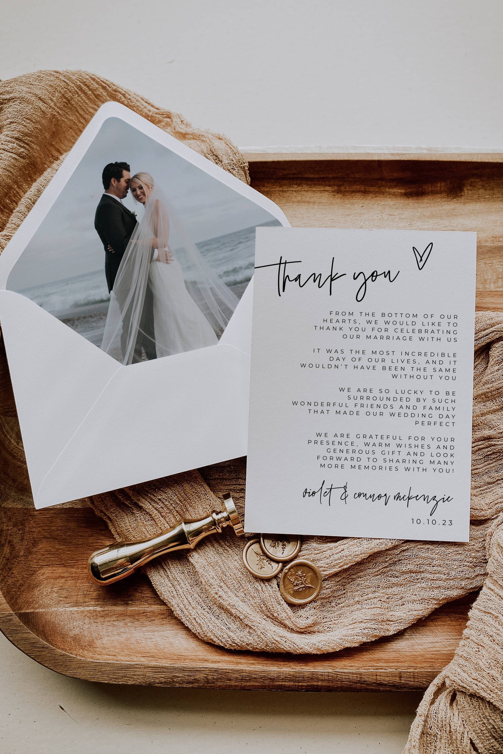 Editable Photo Envelope Liner Template, Printable Modern Wedding ...