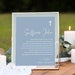 Dusty Blue Modern Baptism Prayer Sign Template, Printable Minimalist ...