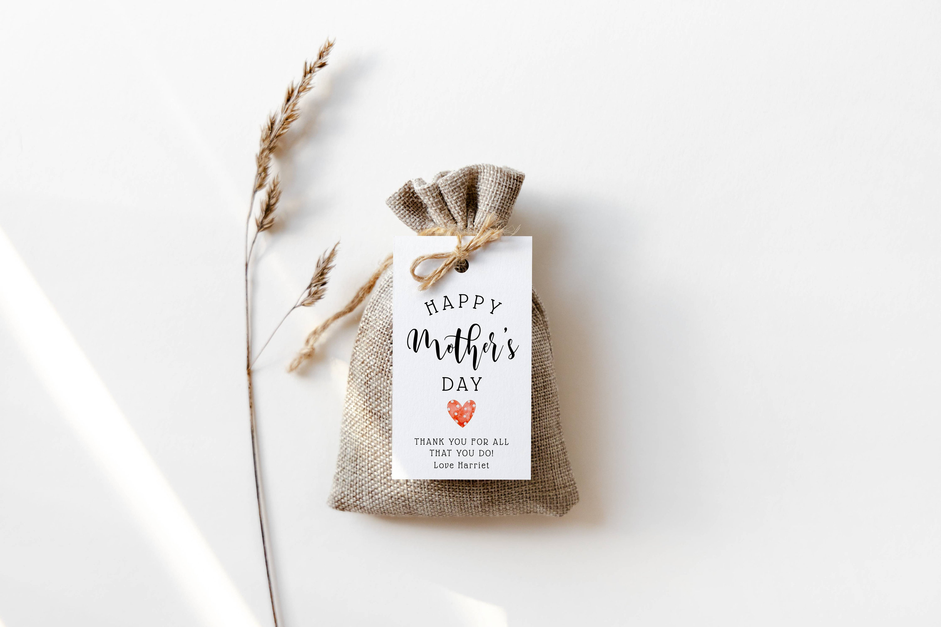 Minimalist Mother's Day Gift Tag Template Printable - Etsy