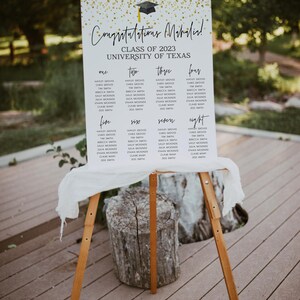 Graduation Seating Chart Template, Printable Congratulations Graduate ...