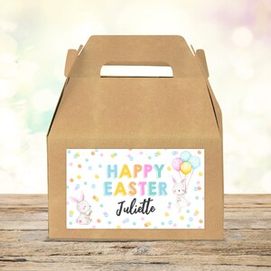 Easter Bunny Gable Box Label Template, Printable Easter Activity Box ...