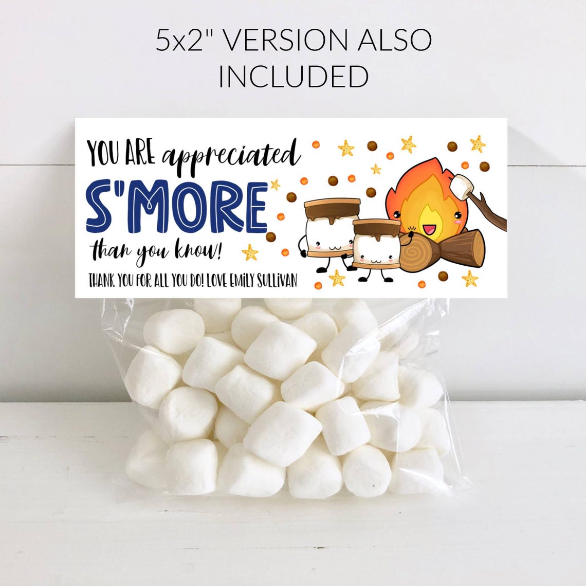 Editable S'mores Bag Topper Template, Printable Appreciated Smore Than ...