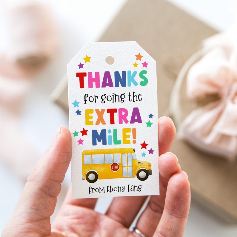 Editable Bus Driver Appreciation Gift Tag Template Printable - Etsy