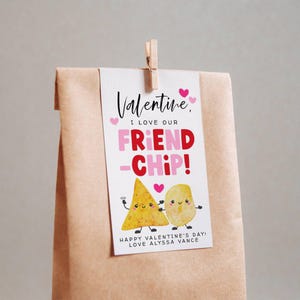 I Love Our Friend-chip Valentine's Day Gift Tag Template, Printable ...