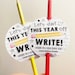 Back to School Pencil Round Gift Tag Template, Printable Let's Start ...