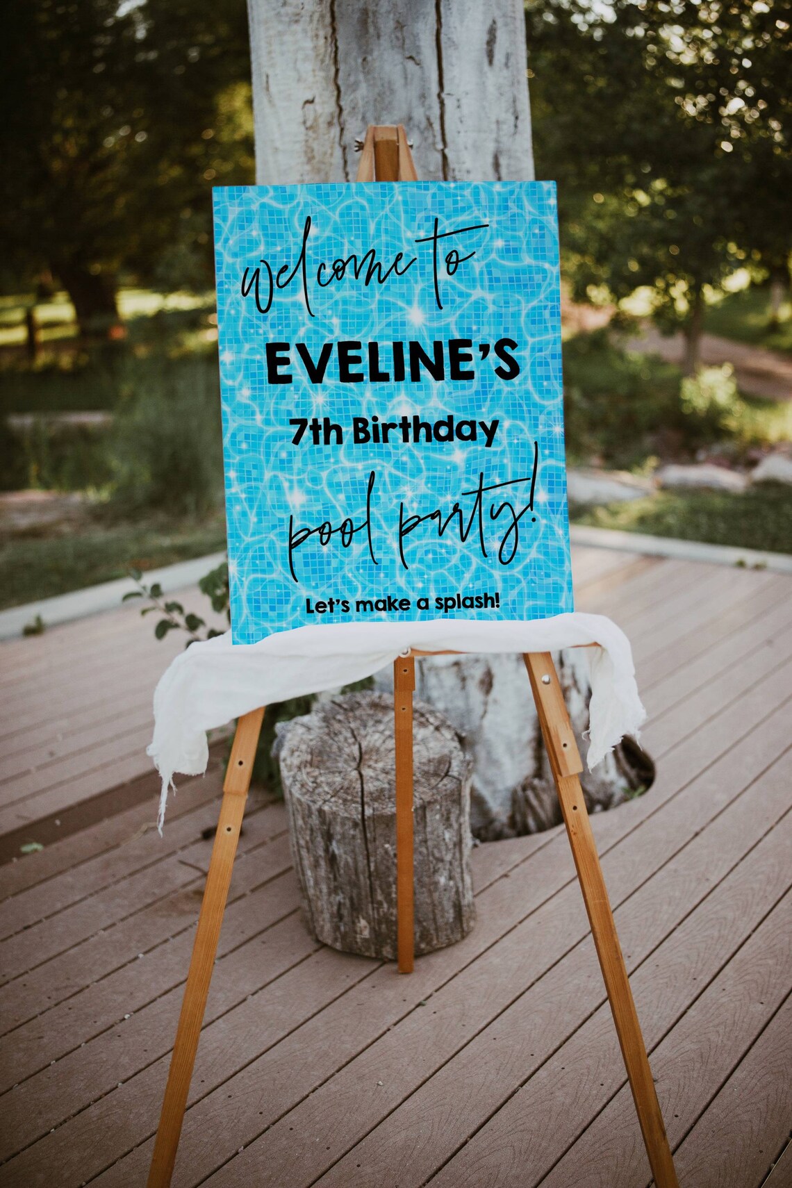 Editable Pool Party Welcome Sign Template Printable Swimming - Etsy