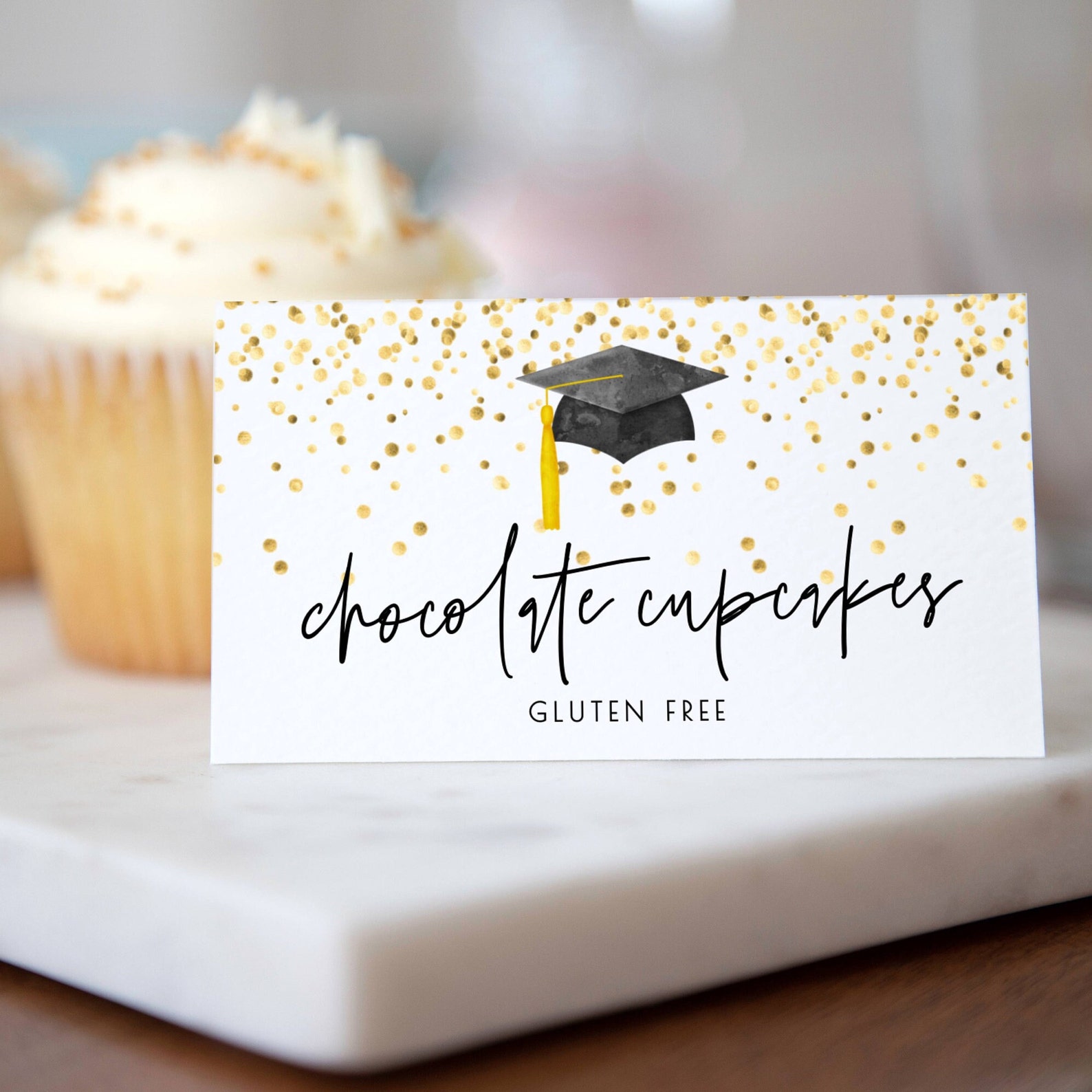 Graduation Party Food Label Template Printable Buffet Tent - Etsy