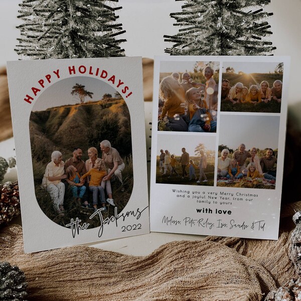 Holiday Card Template - Etsy