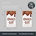 Chocolate Gift Tag Template, Thanks A Choco-lot, Printable Teacher ...