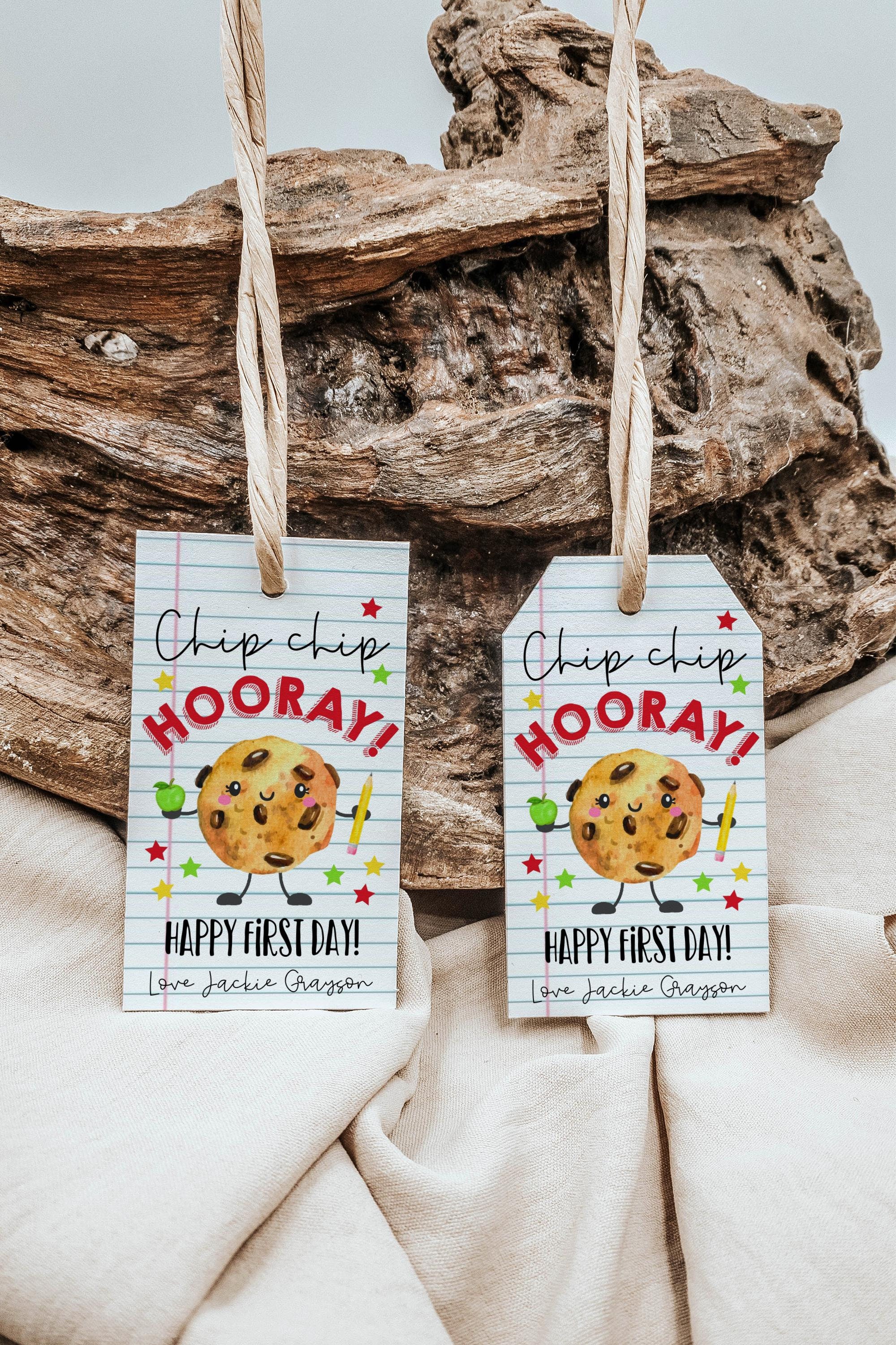 Chip Chip Hooray First Day of School Gift Tag Template, Printable ...