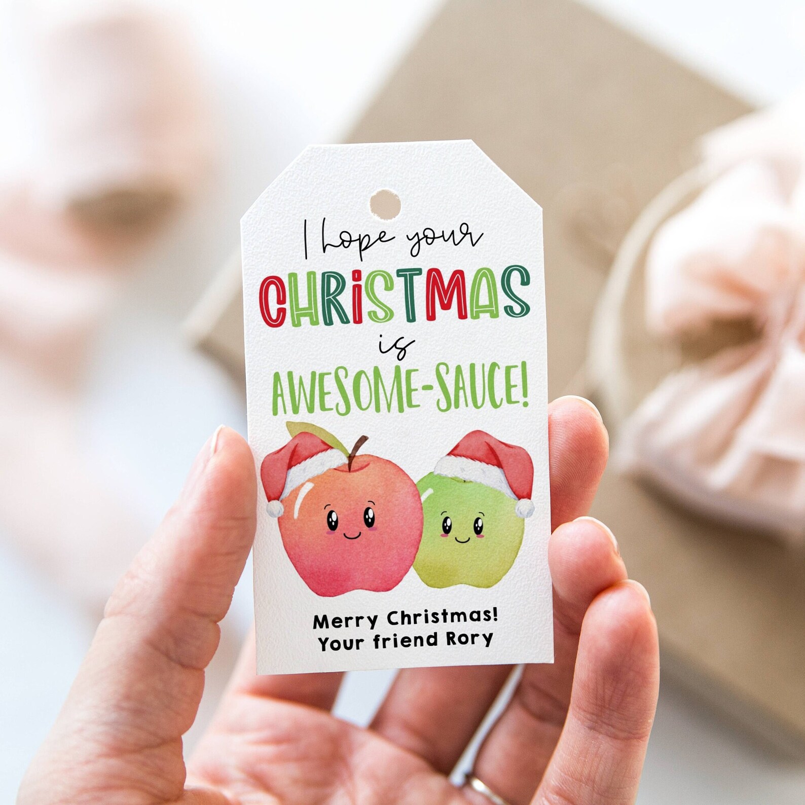 Hope Your Christmas is Awesome Sauce Gift Tag Template, Printable ...