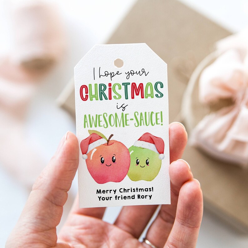Hope Your Christmas is Awesome Sauce Gift Tag Template, Printable ...