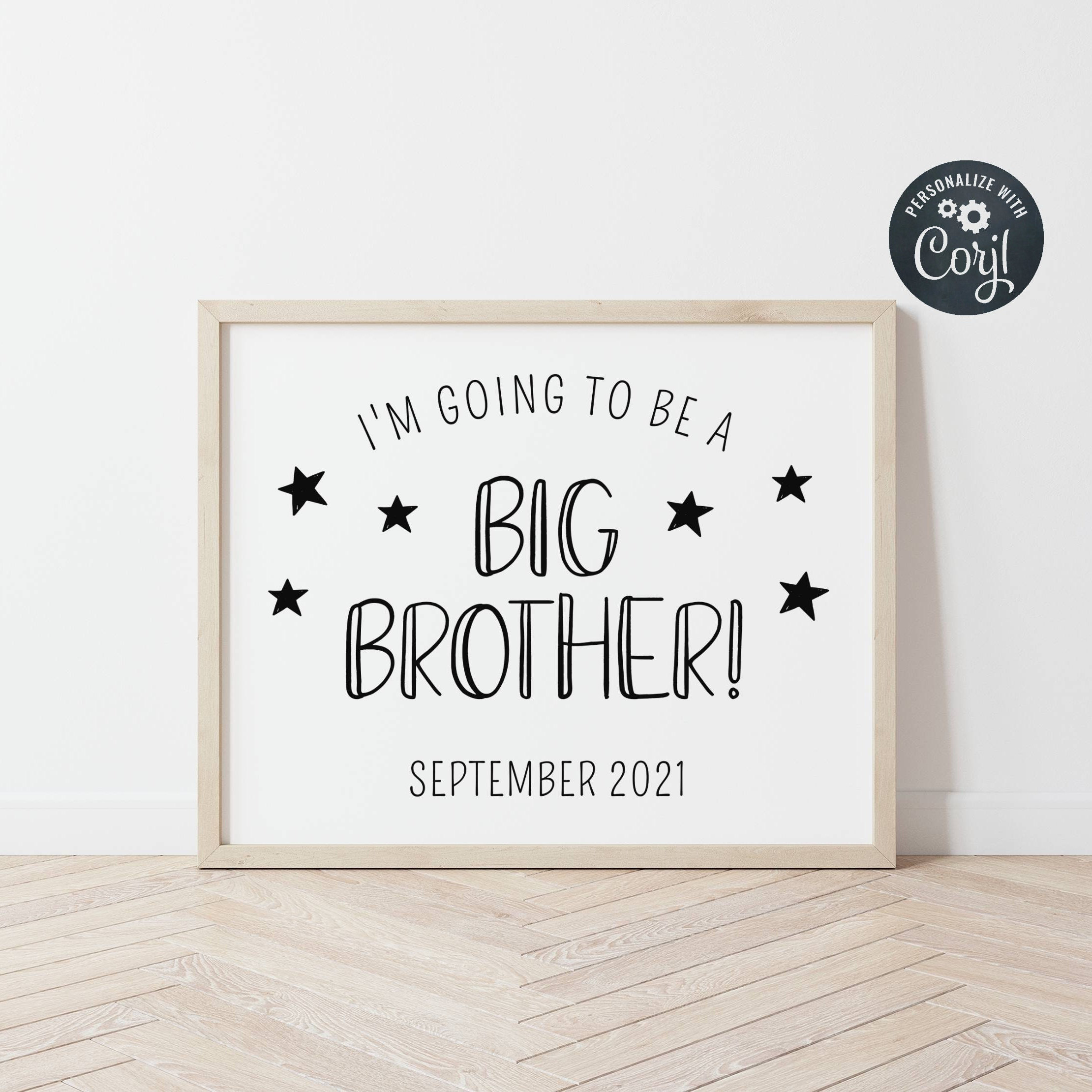Big Brother Announcement Sign Template Printable Brother - Etsy UK