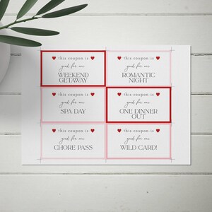 Editable Valentine's Day Coupon Template, Printable Love Partner Coupon ...