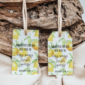 Printable Lemons Teacher Appreciation Tag Template, End of Year Gift ...