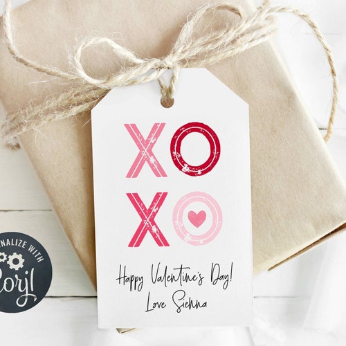 Donut Valentine's Day Gift Tag Template Printable Donut - Etsy
