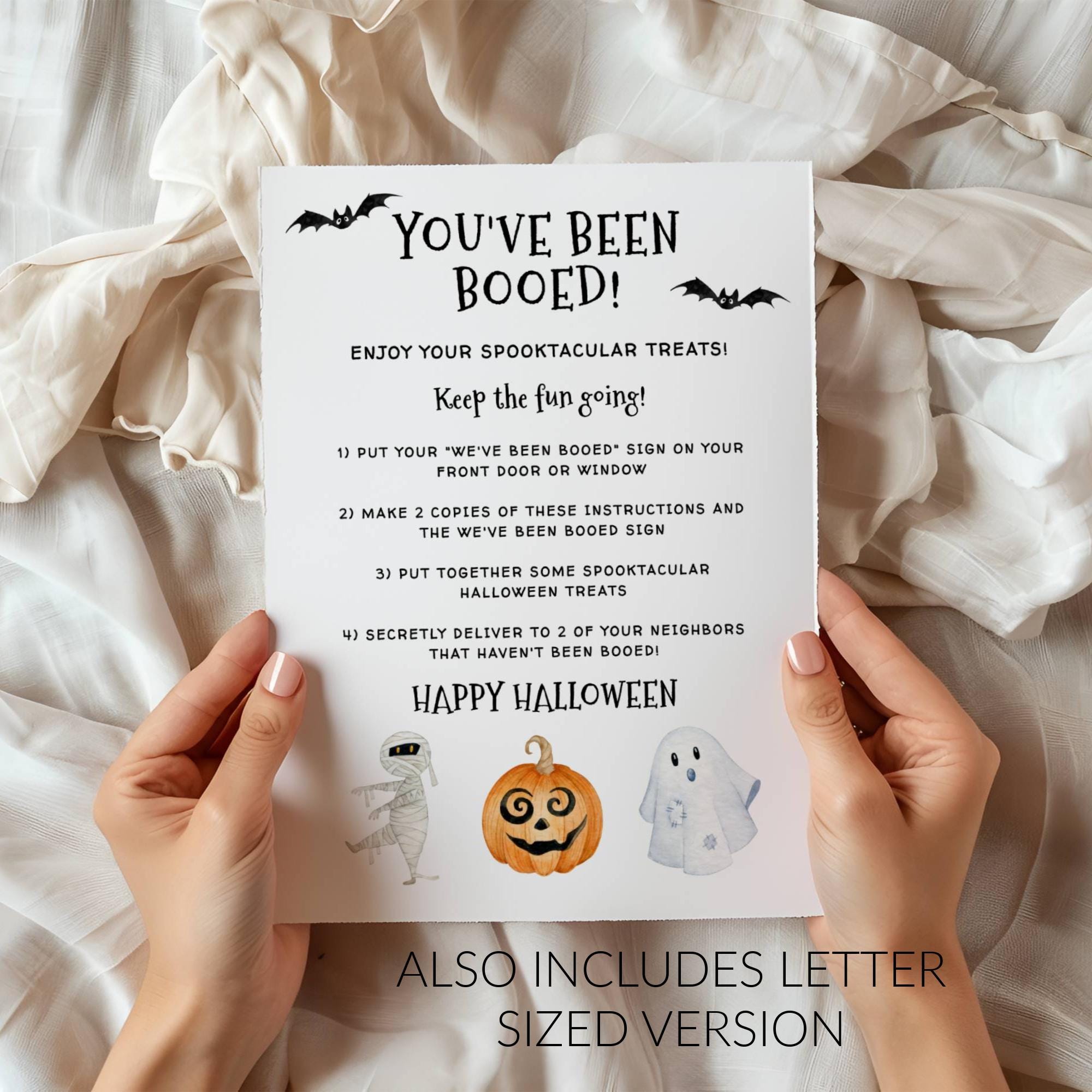 Editable Halloween You've Been Booed Sign Template, Printable We've ...