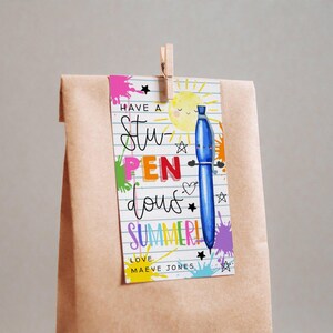 Have A Stupendous Summer Gift Tag Template, Printable End of Year ...