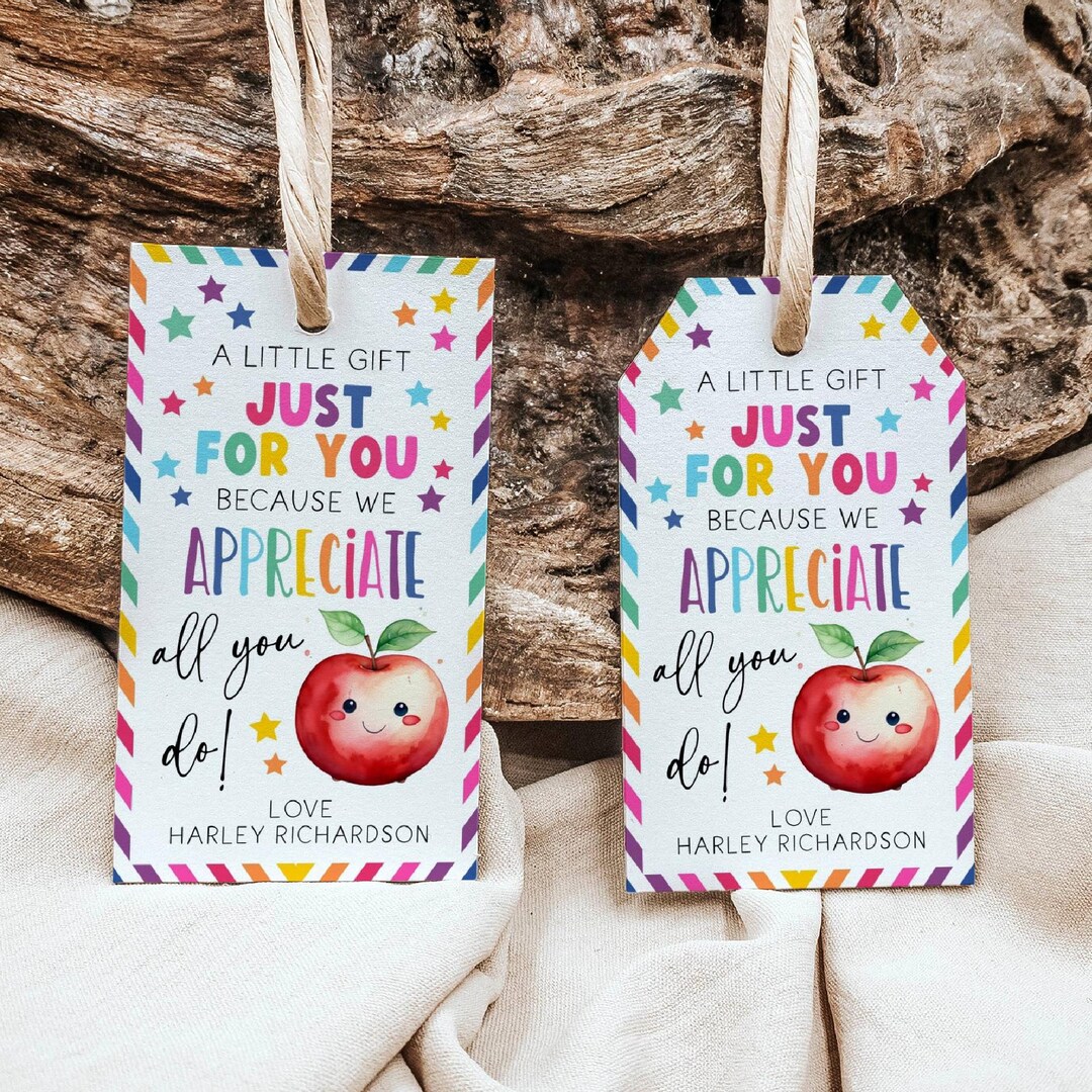 Teacher Appreciation Gift Tag Template, Printable A Little Treat Just ...