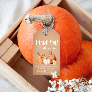 Printable Thanksgiving Teacher Tag Template, Fall Teacher Appreciation ...