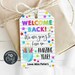 Editable Welcome Back to School Tag Template Printable First - Etsy