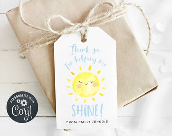 Printable Teacher Appreciation Gift Tag Template Thank You | Etsy