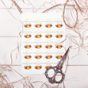 Round Fall Simmering Potpourri Gift Tag Template, Printable Autumn ...