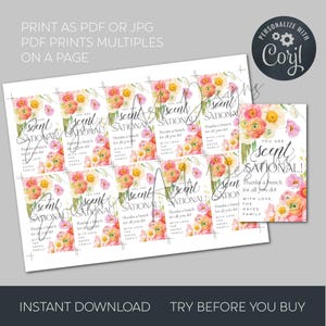 Flowers Appreciation Gift Tag Template, Printable You Are Scent ...