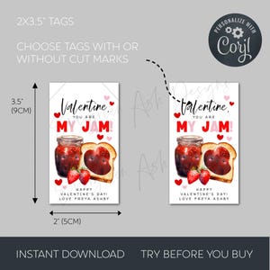 Jam Valentine's Day Gift Tag Template, Printable You Are My Jam Favor ...