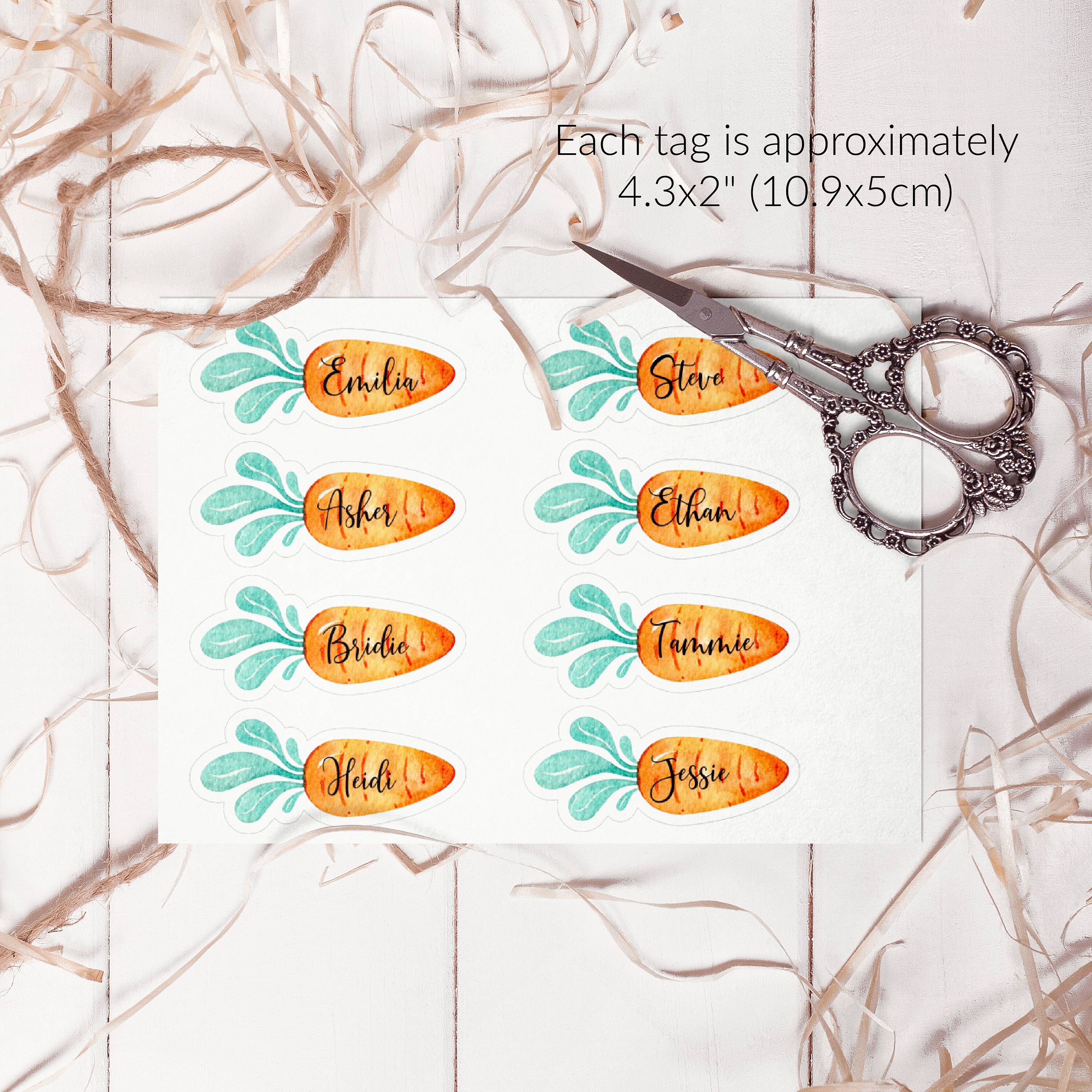 Printable Carrot Gift Tag Template, Personalized School Easter Favor ...