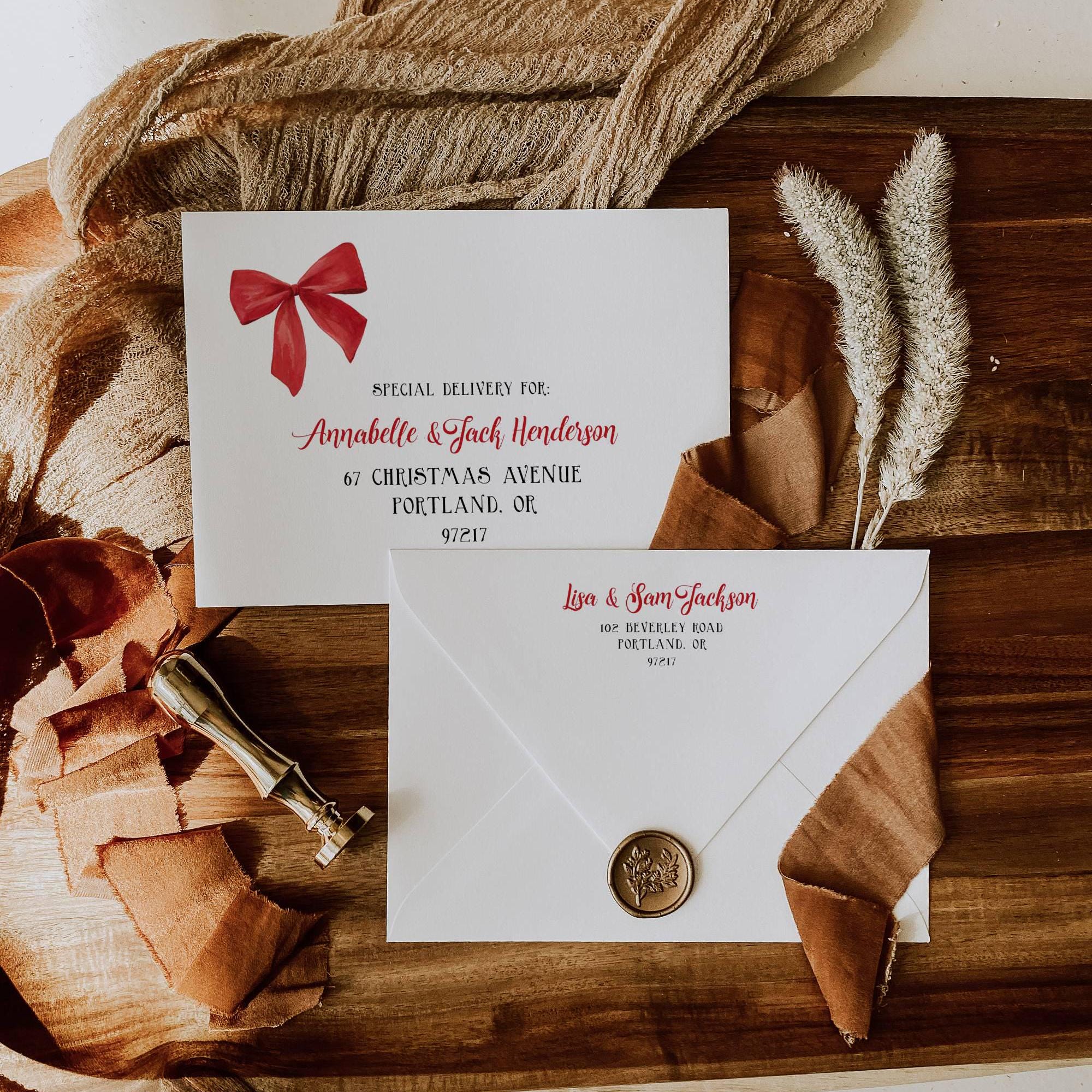 Editable Christmas Envelope Template, Printable Holiday Envelope ...
