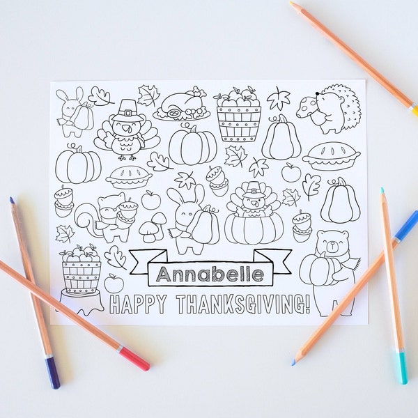 Thanksgiving Placemat - Etsy