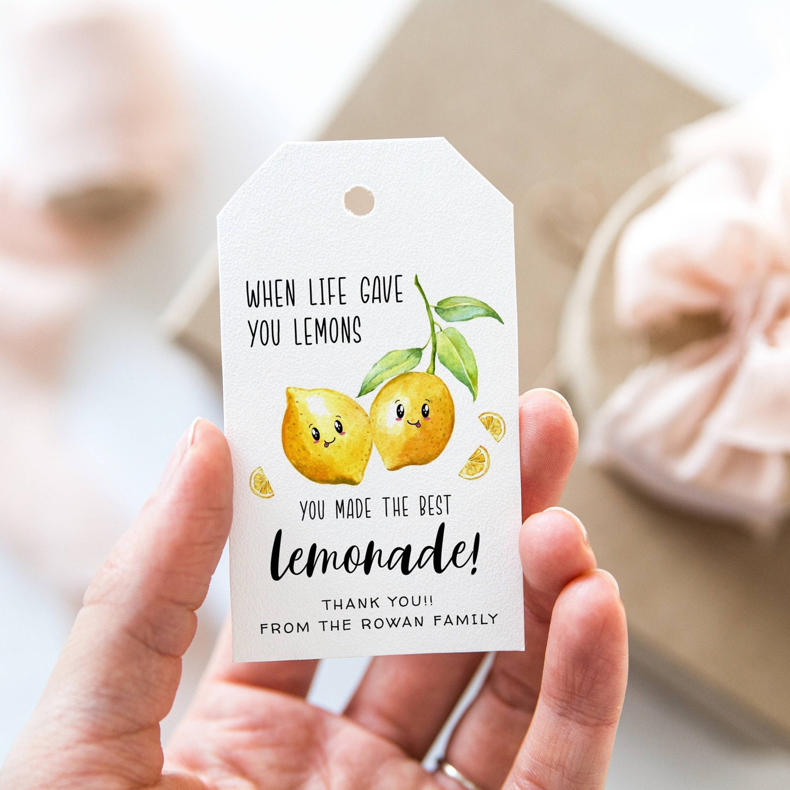 Lemon Teacher Appreciation Gift Tag Template Printable | Etsy