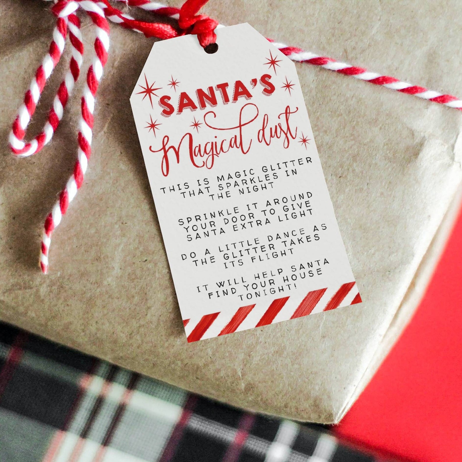 Printable Santa's Magic Dust Tag Template, Editable Christmas Eve ...
